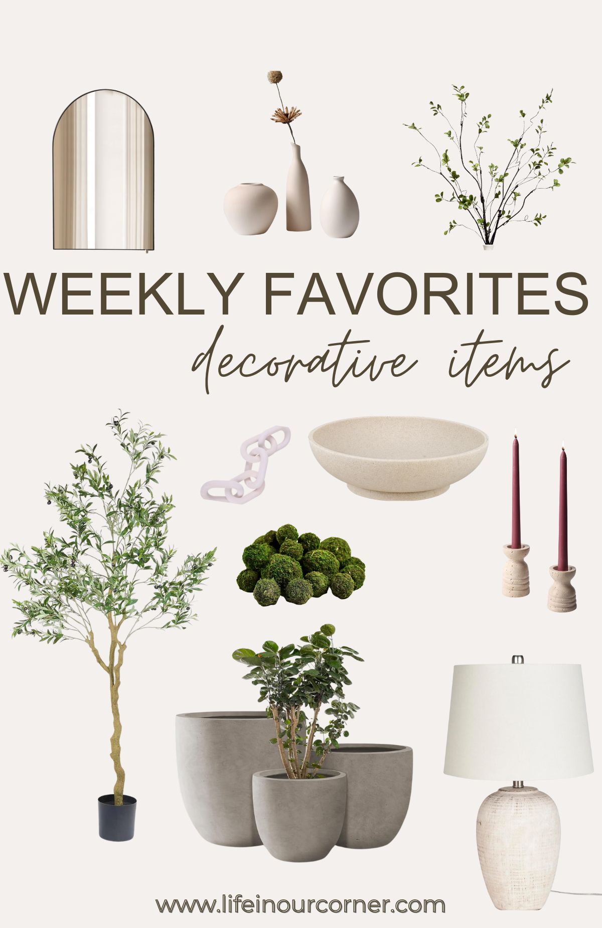 Weekly Favorites - Decorative Items - Life in Our Corner
